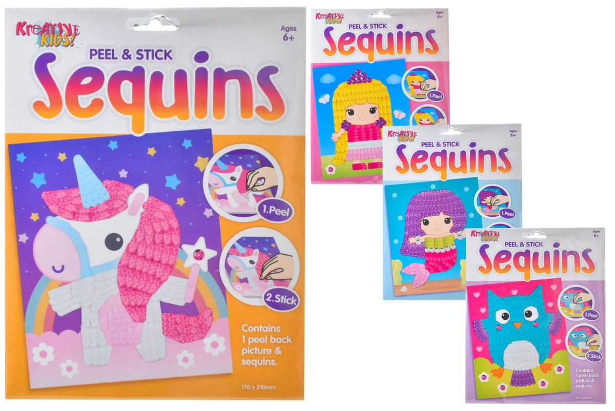 Kreative Kids Peel and Stick Sequins | Craft Kit For Kids – M.Y Official