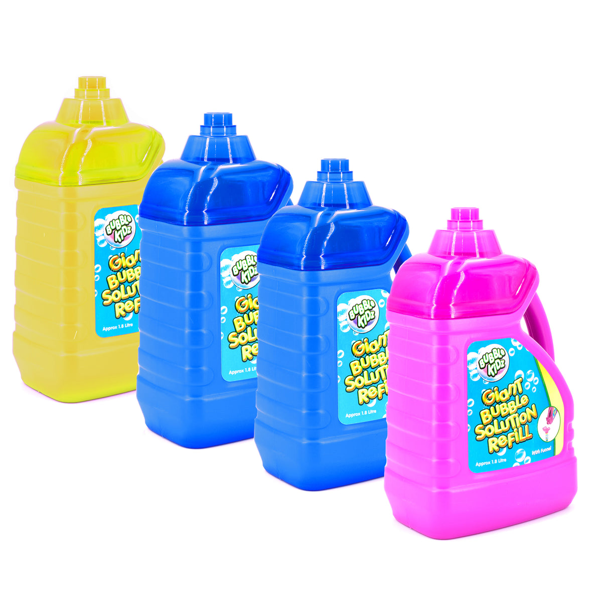 Bubble Kidz 1.8 Litre Bubble Mixture Liquid Solution Refill Bottle wit ...