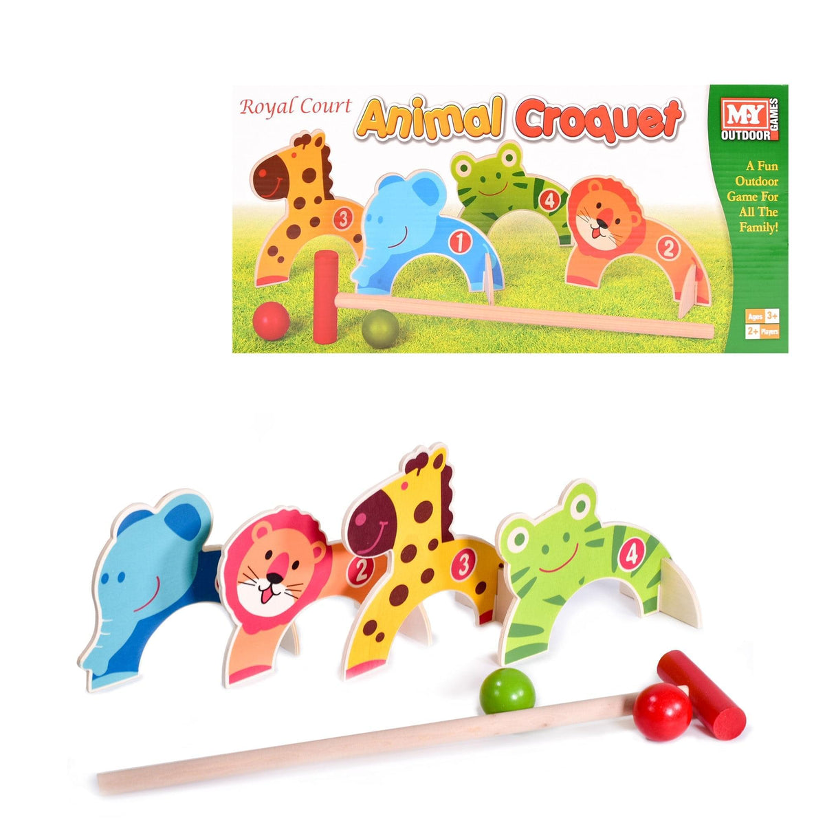 Kids Wooden Animal Croquet | Family Garden Activities | M.Y Official